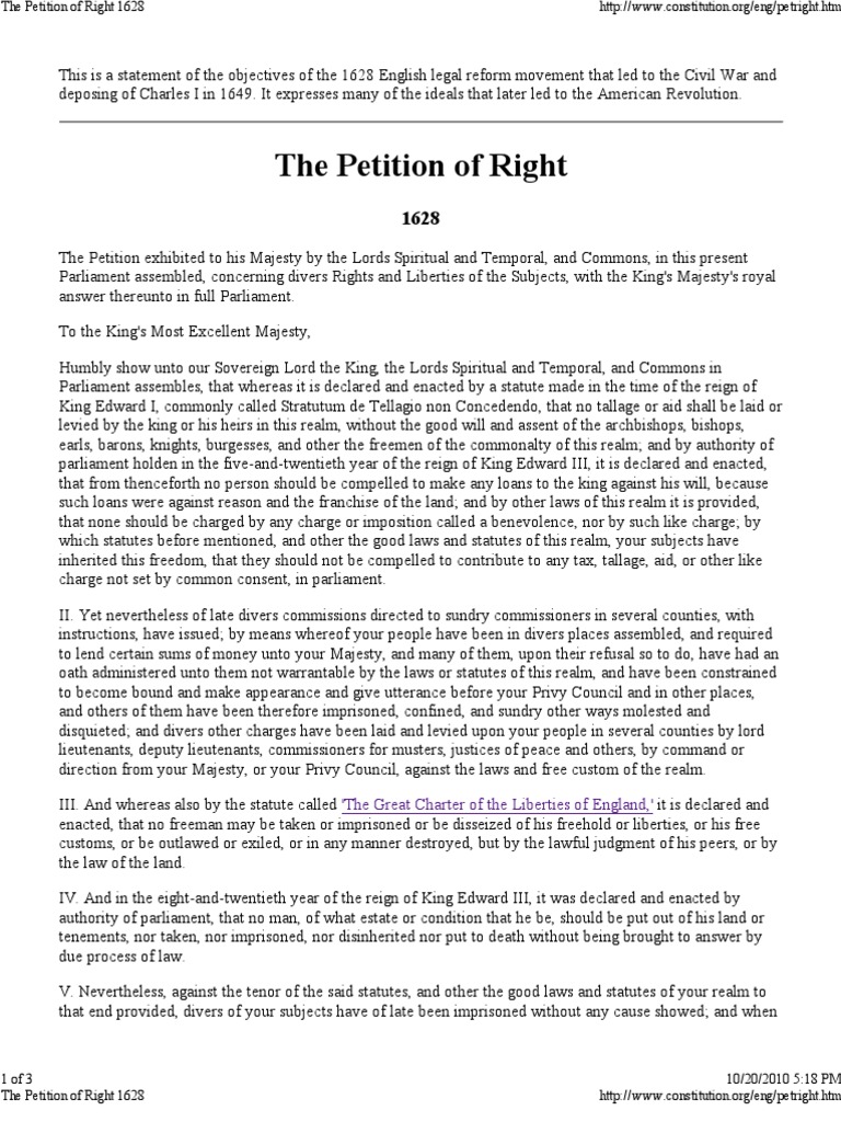 Petition Of Right