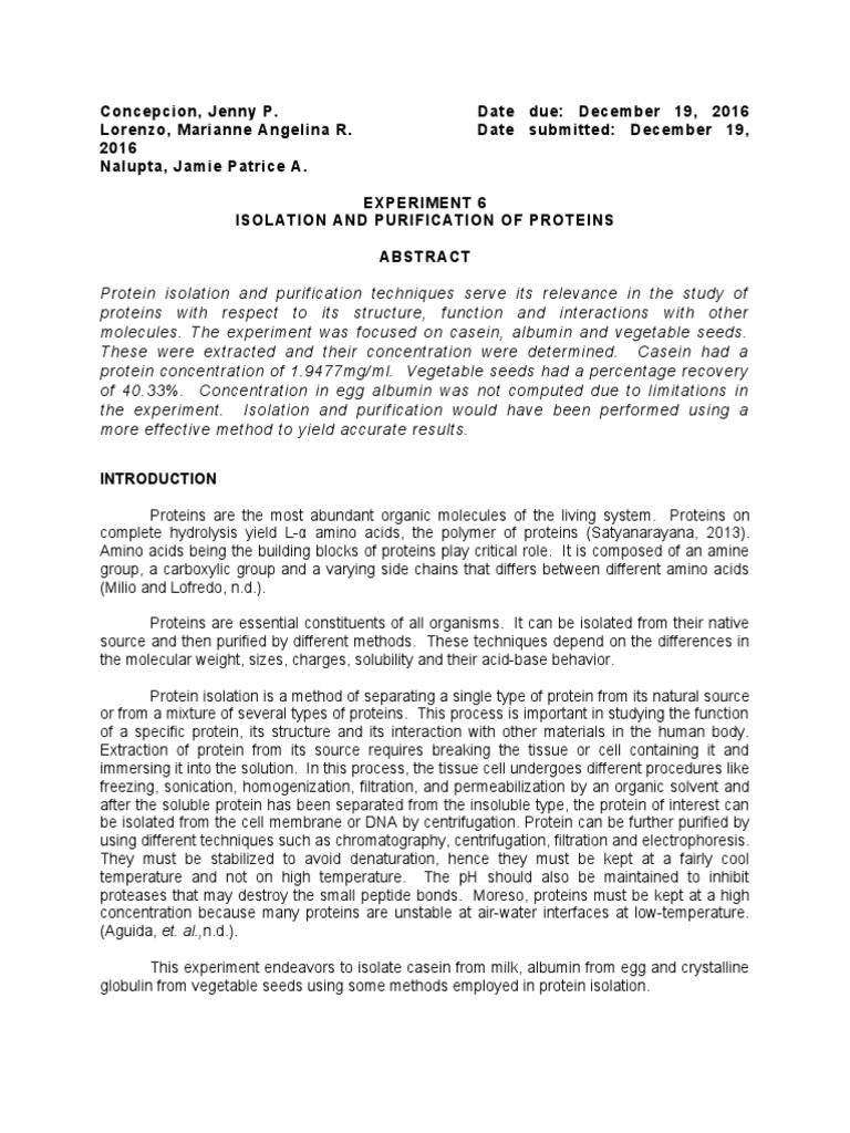 Protein Isolation and Purification Techniques | PDF | Protein ...