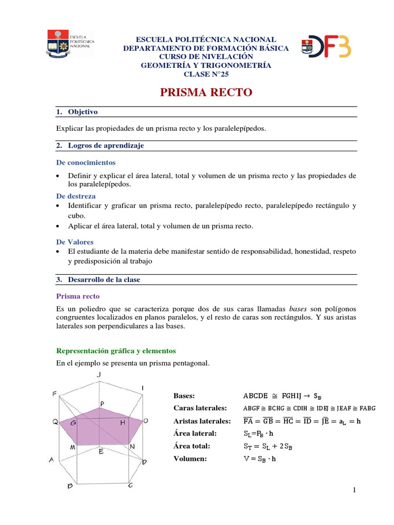 Prisma Recto | PDF | Rectángulo | Perpendicular