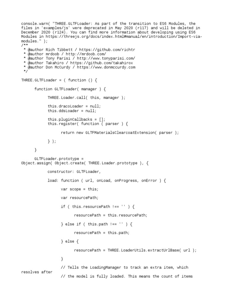 GLTFLoader | PDF | Texture Mapping | Json