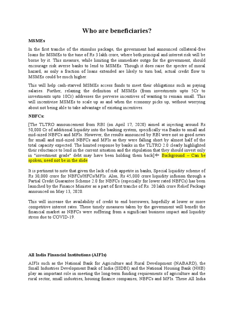 Who Are Beneficiaries | PDF | Microfinance | Non Bank Financial Institution