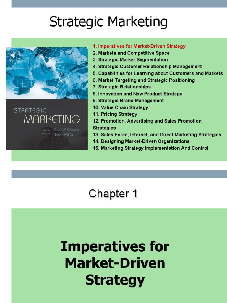 Strategic Marketing: 1. Imperatives For Market-Driven Strategy | PDF
