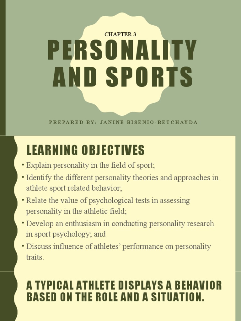 Personality and Sports: Prepared By: Janine Bisenio-Betchayda | PDF ...