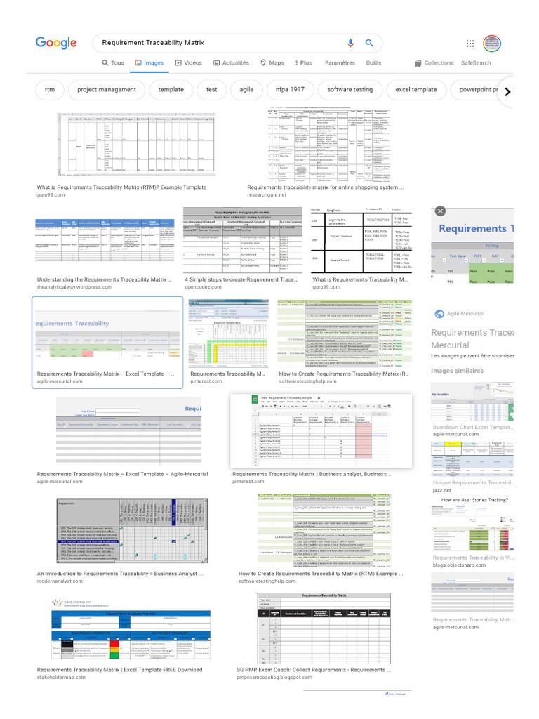 Requirement Traceability Matrix - Recherche Google | PDF | Software ...