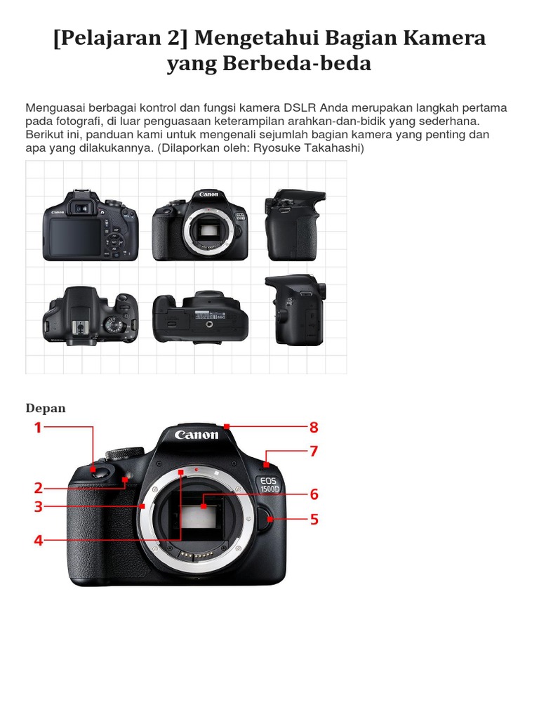 Bagian-Bagian Kamera | PDF