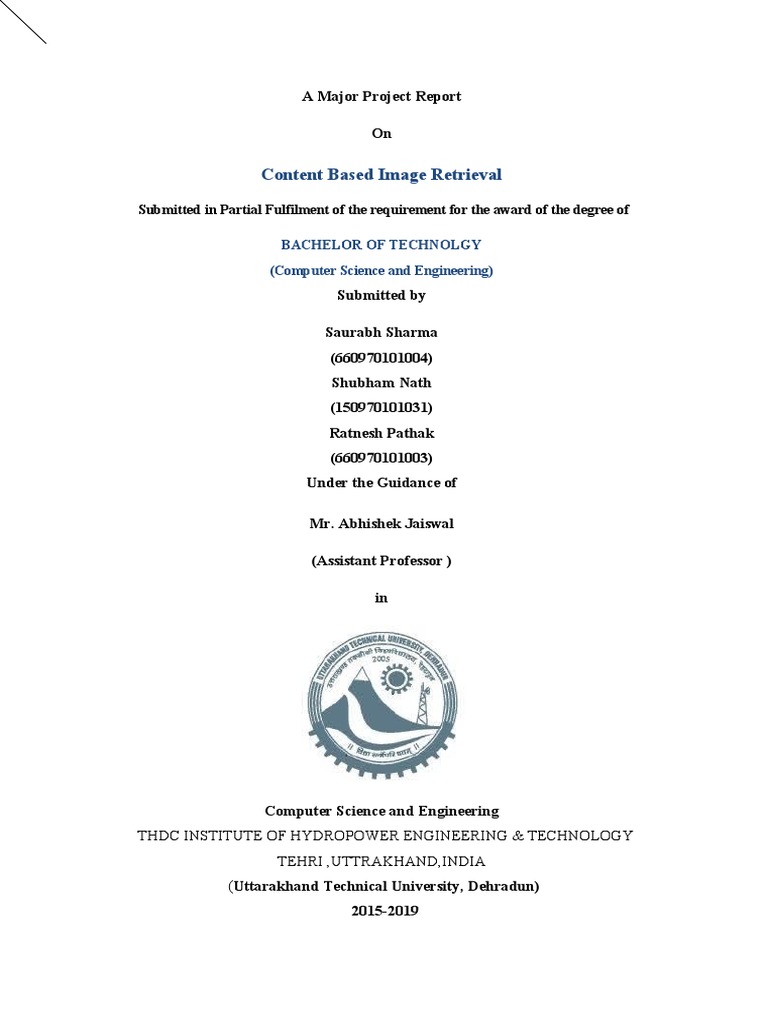 A Major Project Report Final Year | PDF | Information Retrieval | Databases