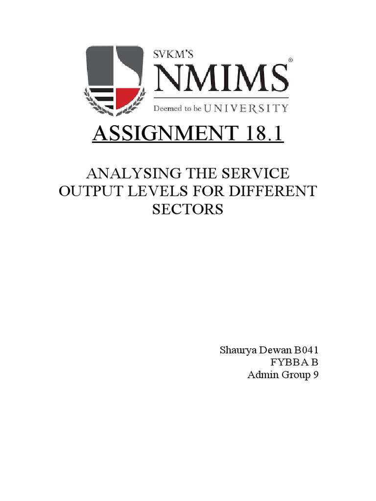 Analysing The Service Output Levels For Different Sectors | PDF ...
