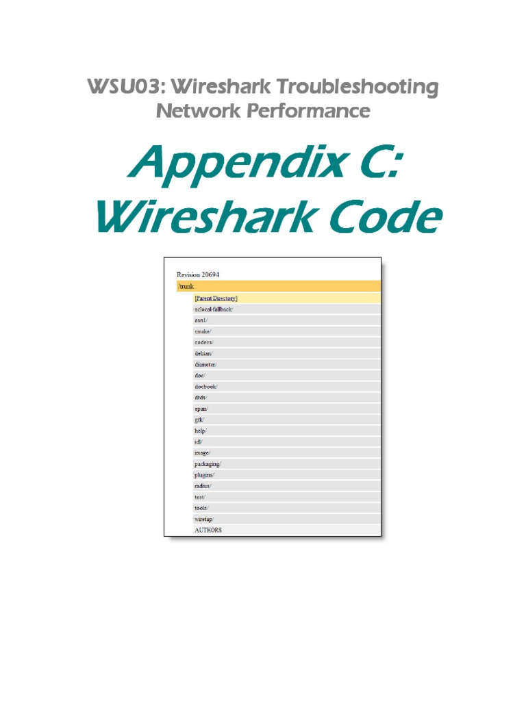 Appendix C-Wireshark Code | PDF | Transmission Control Protocol | Network Architecture