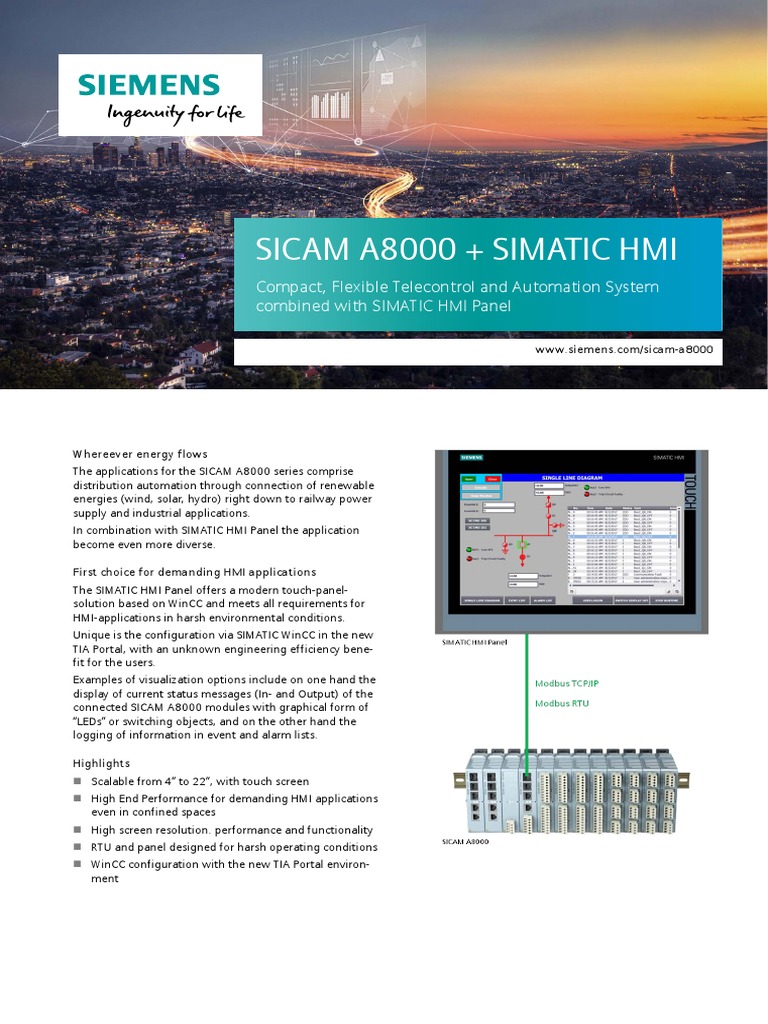 SICAM A8000 - HMI - Profile | PDF | User Interface | Application Software