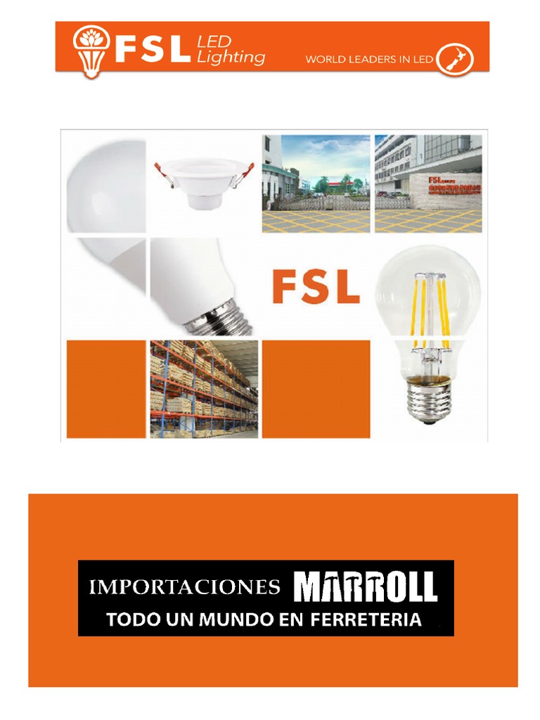 Catálogo FSL LED LIGHTING PDF | PDF | Diodo emisor de luz | Óptica