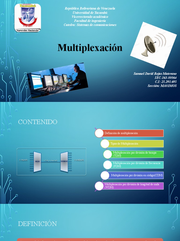 Tipos de Multiplexación en Telecomunicaciones | PDF | Multiplexación por División de Longitud de ...