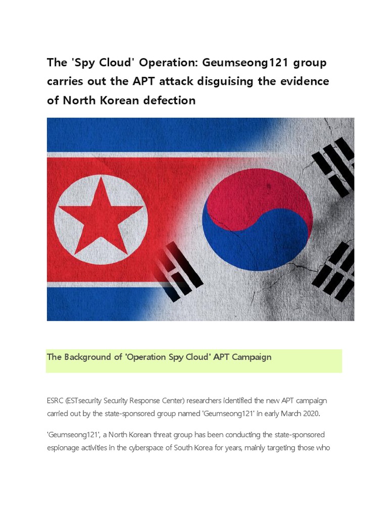 Operation Spy Cloud - Eng | PDF | Malware | Phishing