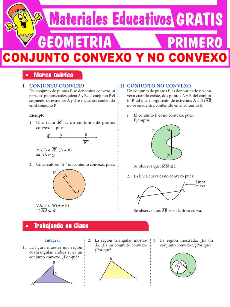 Conjunto Convexo y No Convexo para Primer Grado de Secundaria | PDF | Conjunto convexo ...
