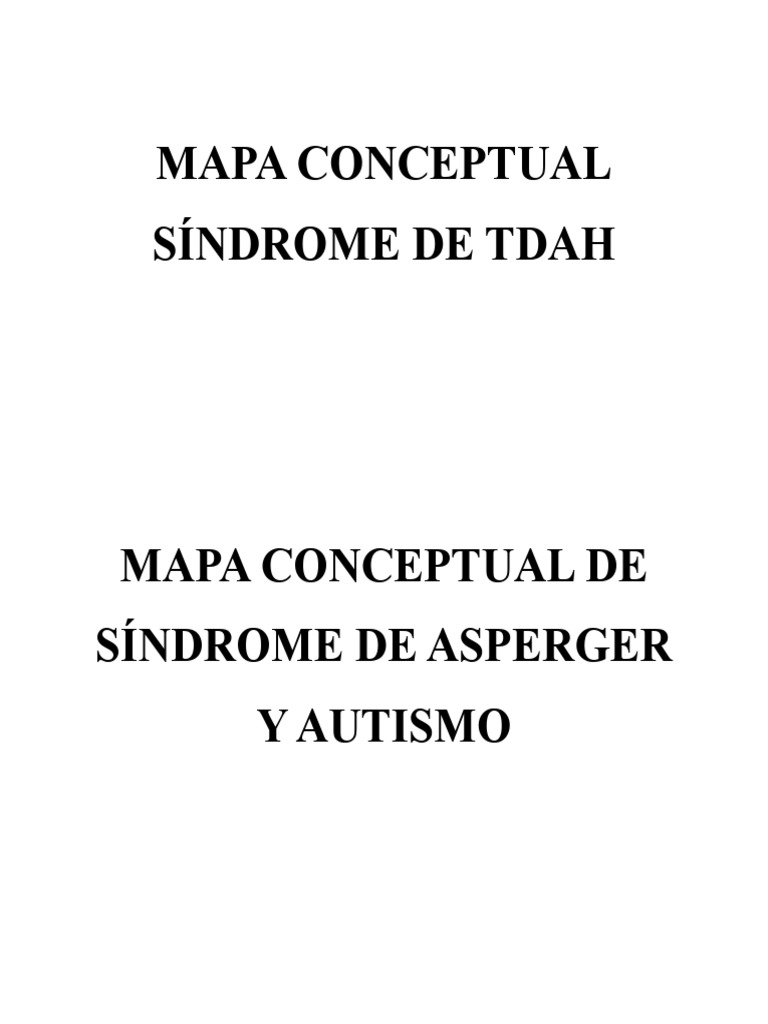 Mapa Conceptual, Tdah y S.A. | PDF