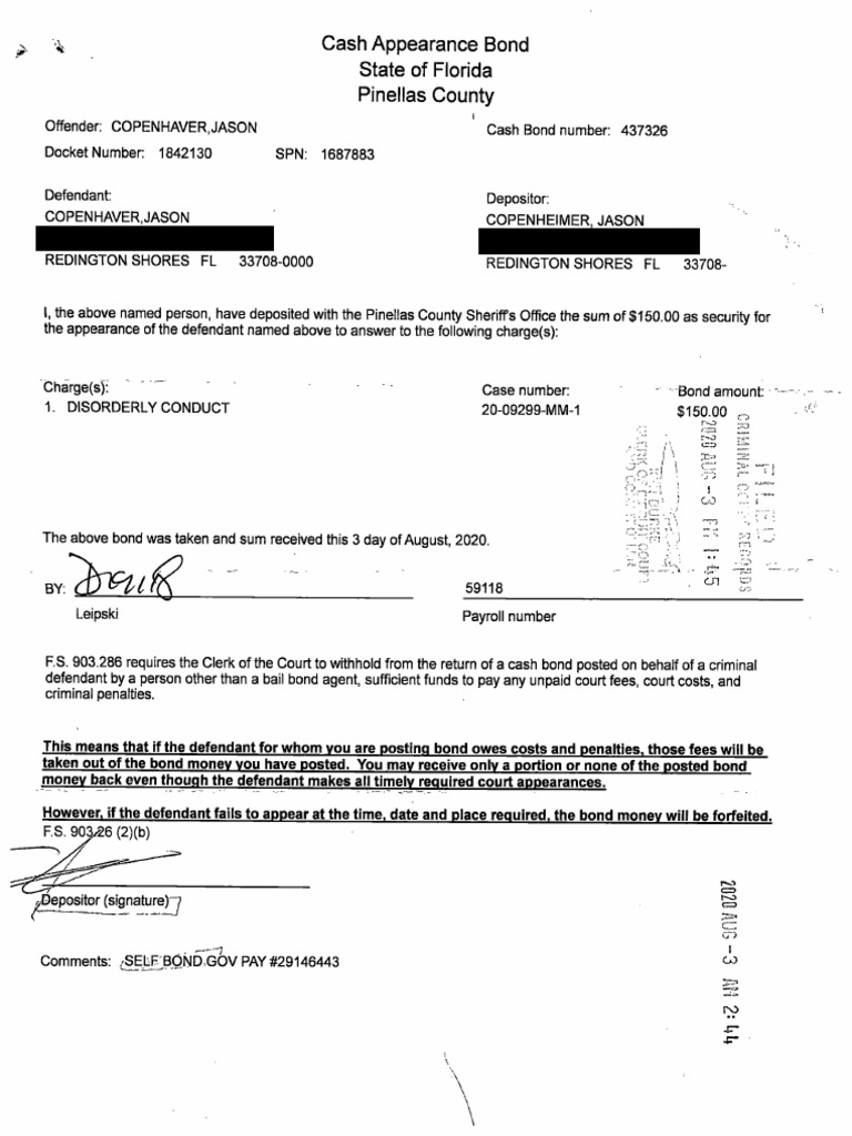 Jason Copenhaver Bond | PDF | Money | Payments