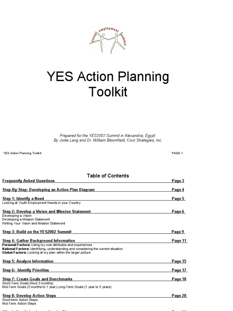 YES Action Planning Toolkit | PDF | Leadership | Goal