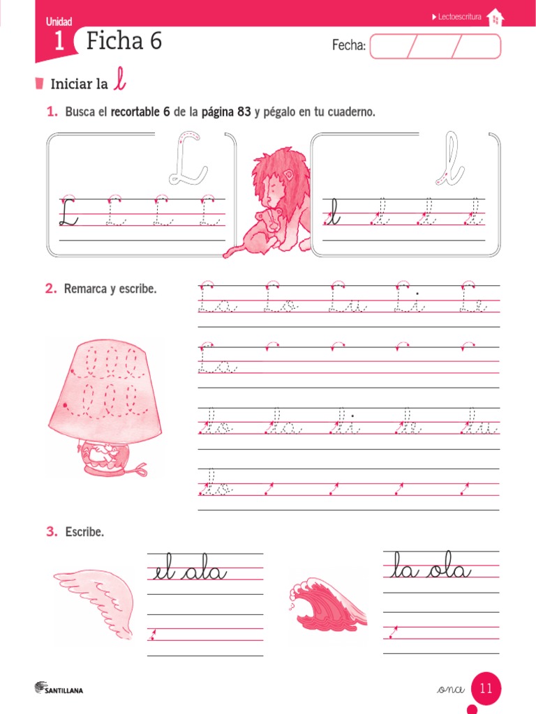 Actividades de Lectoescritura con la Letra L | PDF