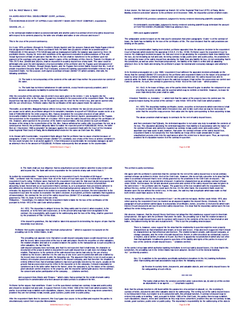 Banking Batch 1 Page 1 | PDF | Lease | Landlord