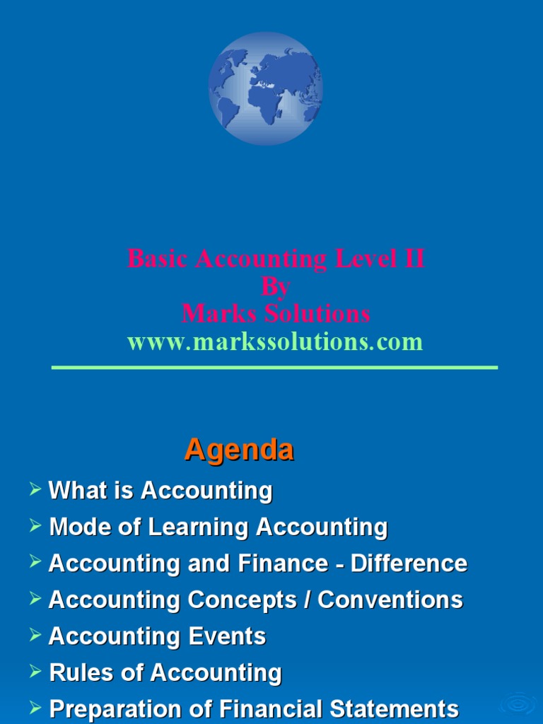 Basic Accounting Level II by Marks Solutions | PDF | Debits And Credits ...
