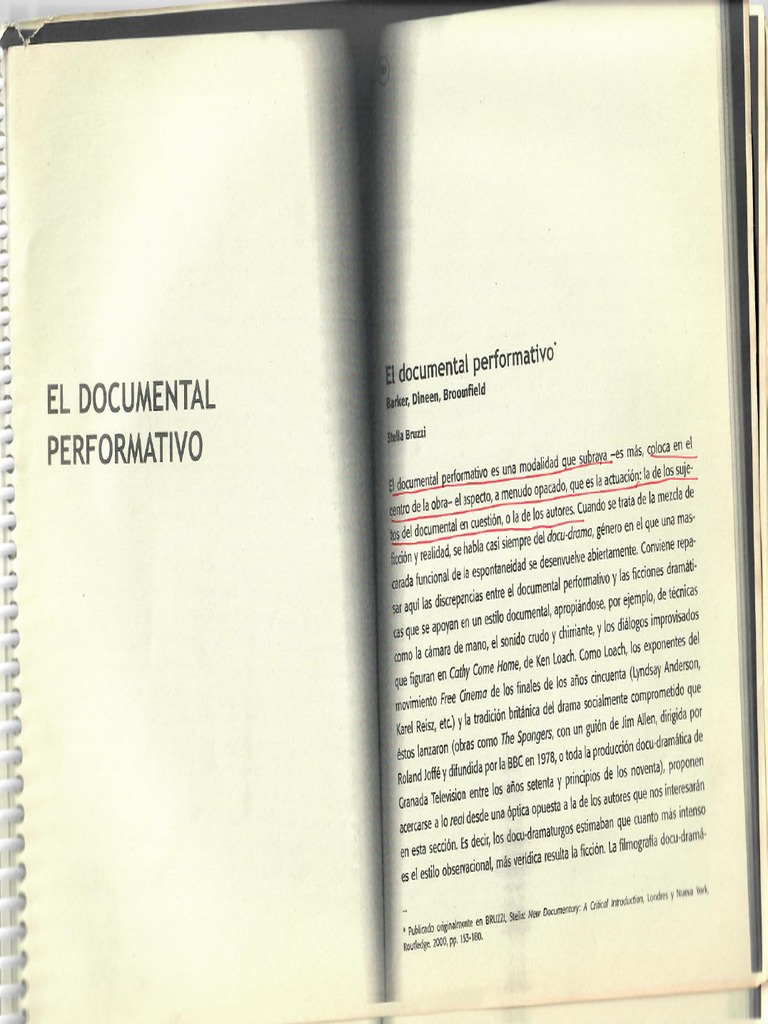 Stella Bruzzi - El Documental Performativo | PDF