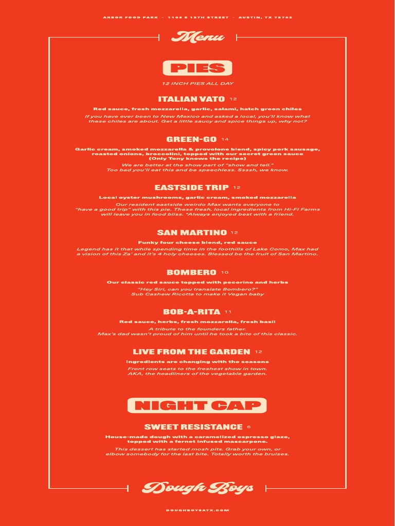 Dough Boys's Menu | PDF