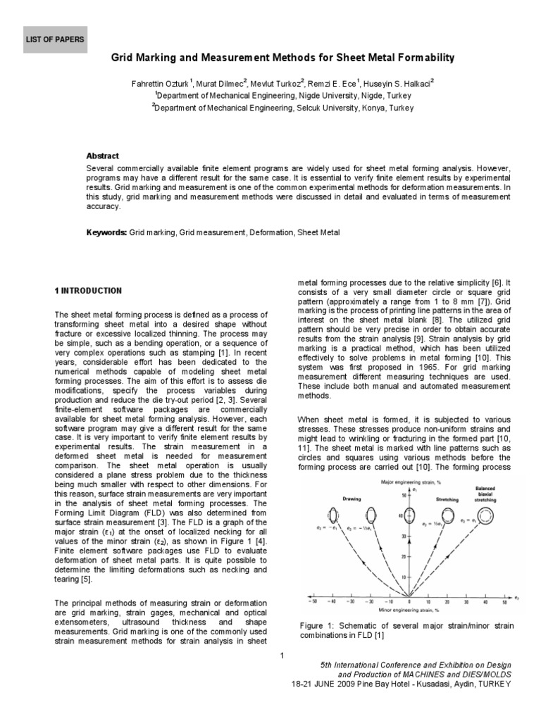 Circle Grid Analysis in Metal Forming | PDF