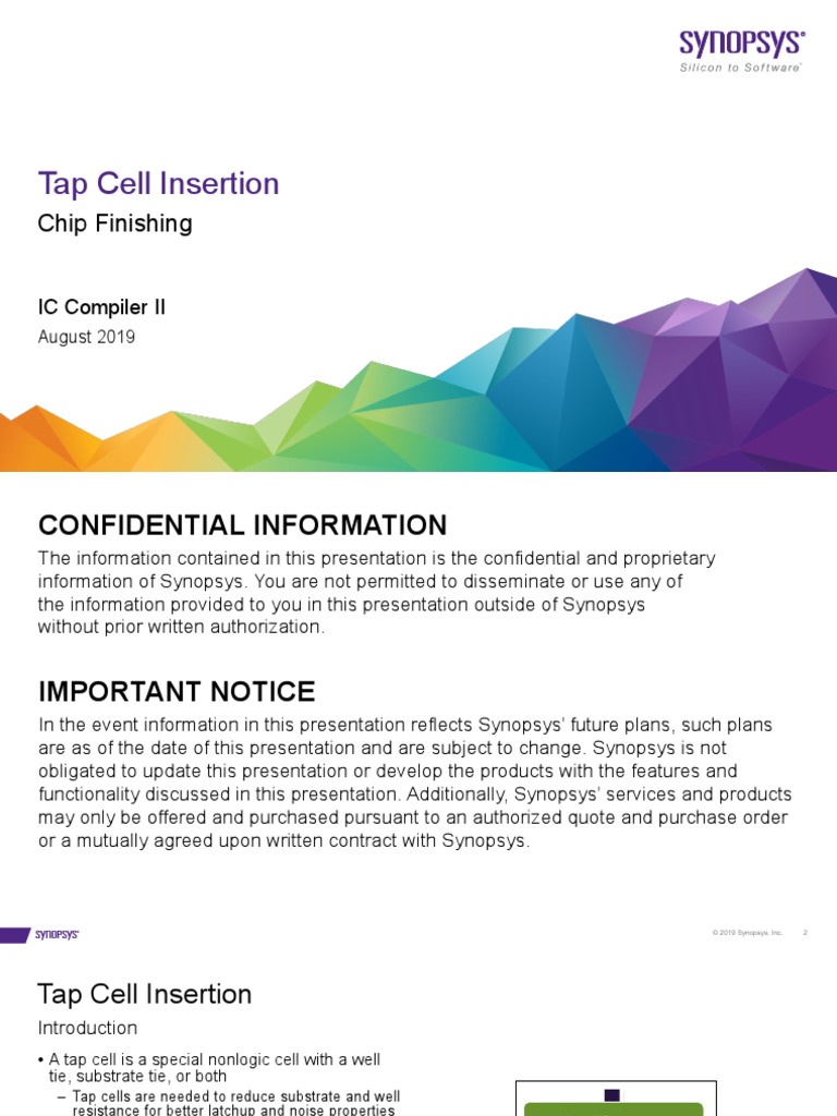 Tap Cell Insertion: Chip Finishing | PDF | Digital Electronics ...