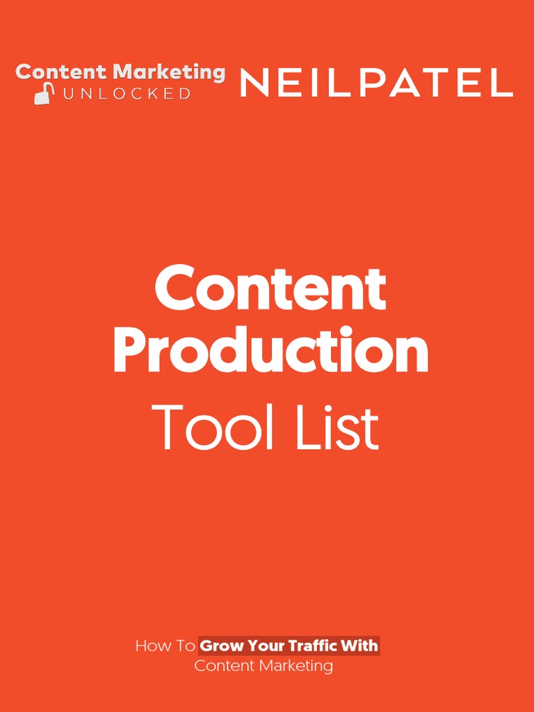 Content Production Tool List: How To Content Marketing | PDF