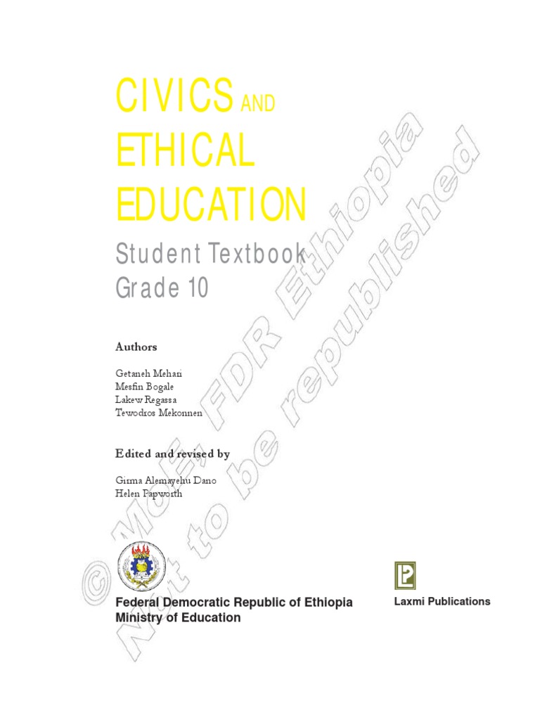 Civics And Ethical Education S Abba4 301 Pdf Pdf Rights Elections