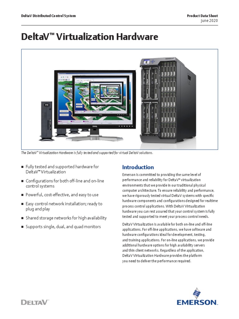 Product Data Sheet Deltav Virtualization Hardware Deltav en 57678 | PDF | Virtualization ...