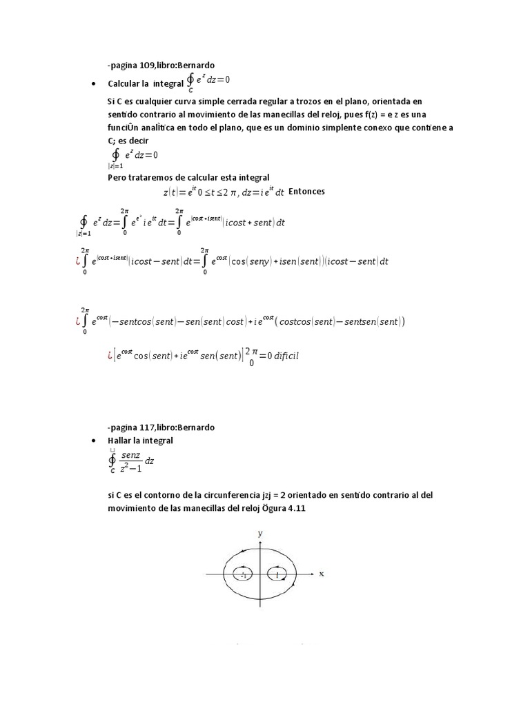 Variable Compleja | PDF | Integral | Derivado
