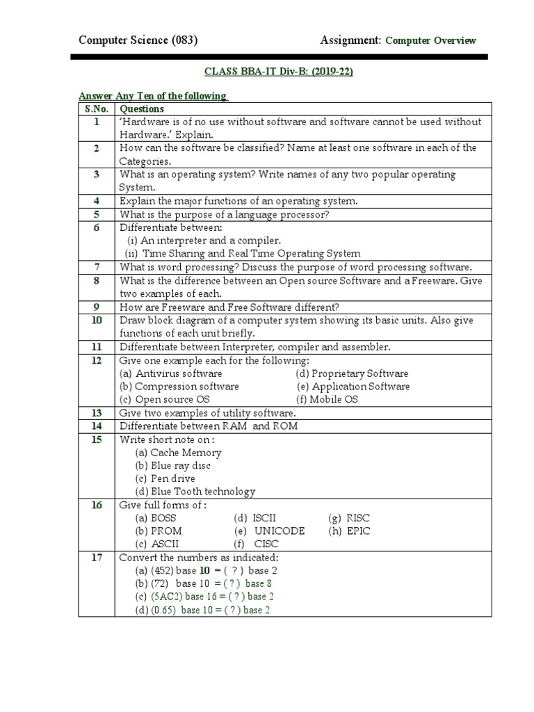 Assignment-Computational Thinking | PDF