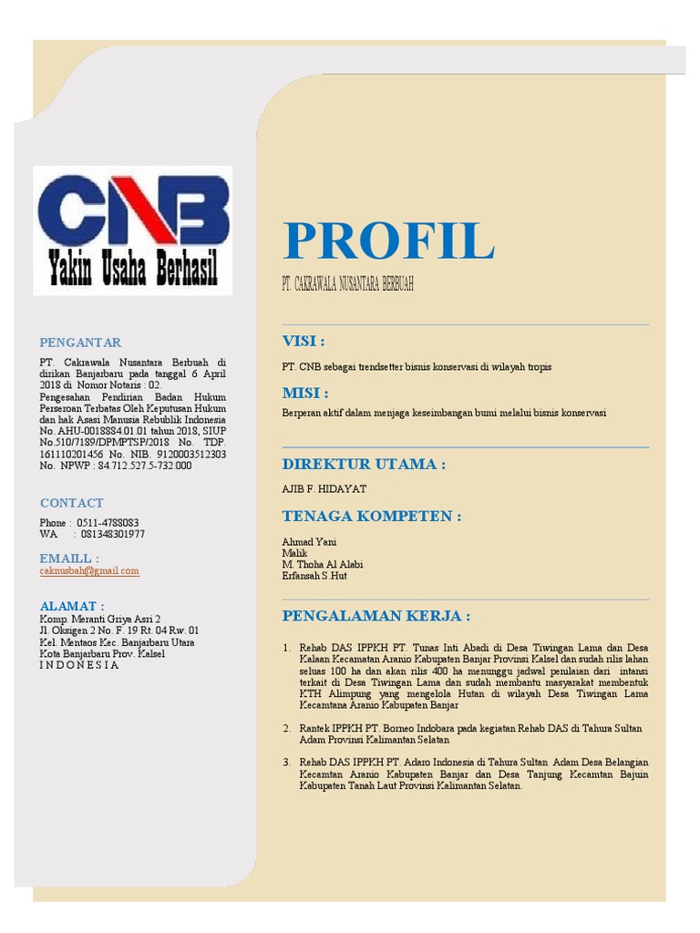 Profil Pt. CNB | PDF
