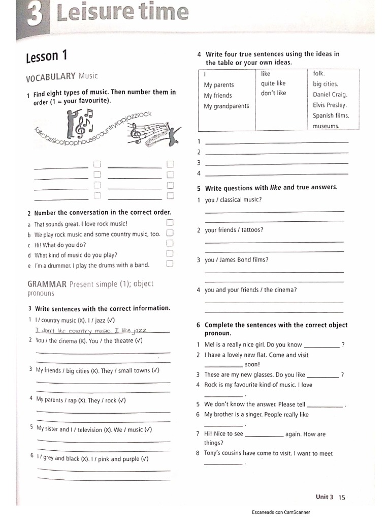 Unit 3 - Workbook | PDF