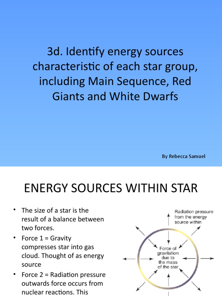 3d. Identify Energy Sources Characteristic of Each Star Group ...