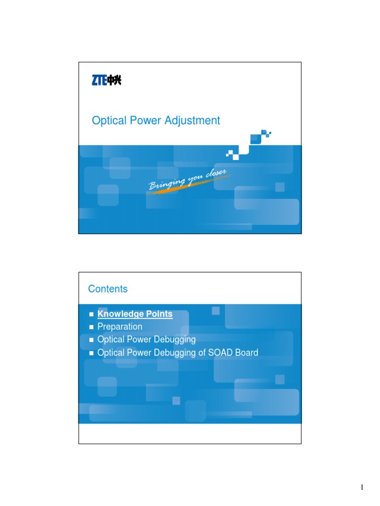 Comprehensive Guide to Optical Power Adjustment and Debugging in Dense ...