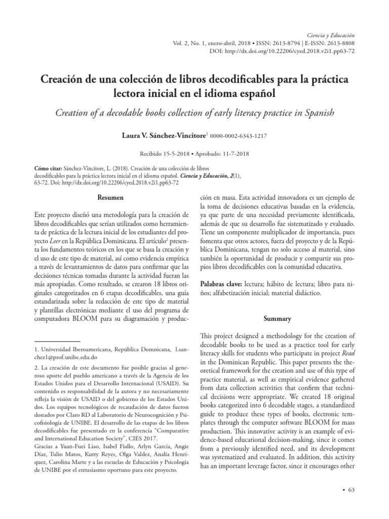 Colección de libros decodificables en español | PDF | Comprensión ...