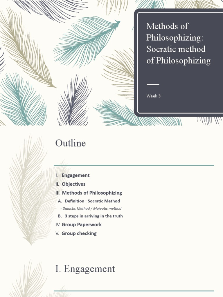 Methods of Philosophizing: Socratic Method of Philosophizing | PDF ...