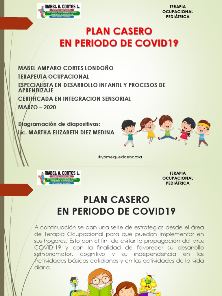 Plan Casero Terapia Ocupacional PDF | PDF | Terapia ocupacional | Labor