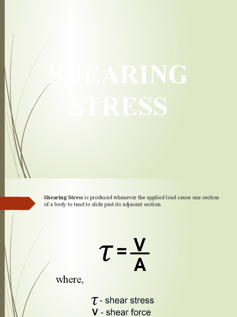 Shearing Stress: Types, Formulas and Examples | PDF | Truss | Stress ...
