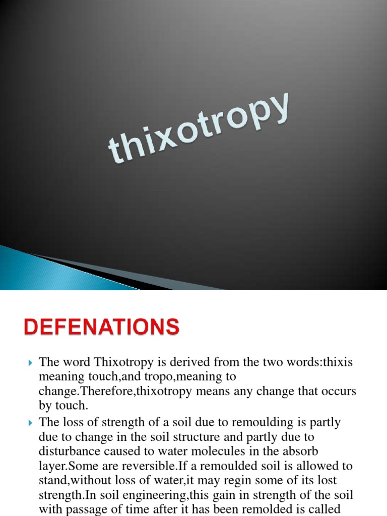 Thixotropy | PDF | Soil | Clay