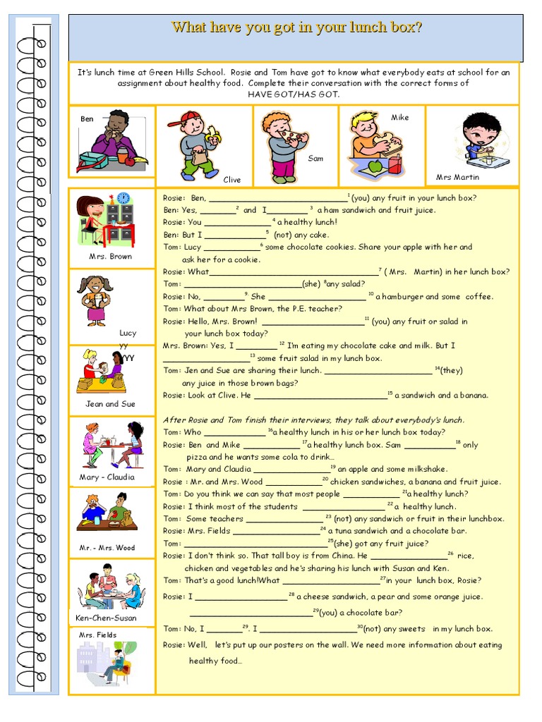 What Have You Got in Your Lunch Box? | PDF | Lunch | Foods