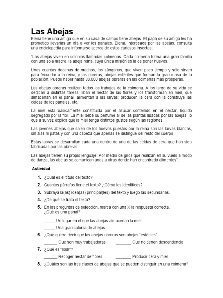 Las Abejas | PDF | Western Honey Bee | Colmena