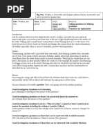Problem Based Learning Lesson Plan, Gr. 5 Weather | PDF | Lesson Plan ...