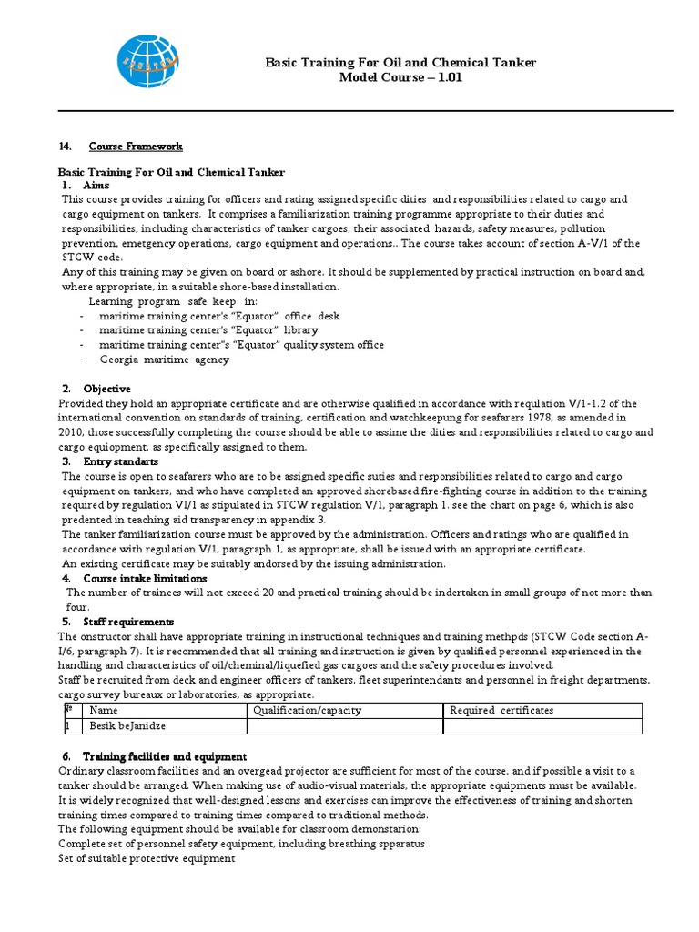 Silo - Tips - Basic Training For Oil and Chemical Tanker Model Course ...