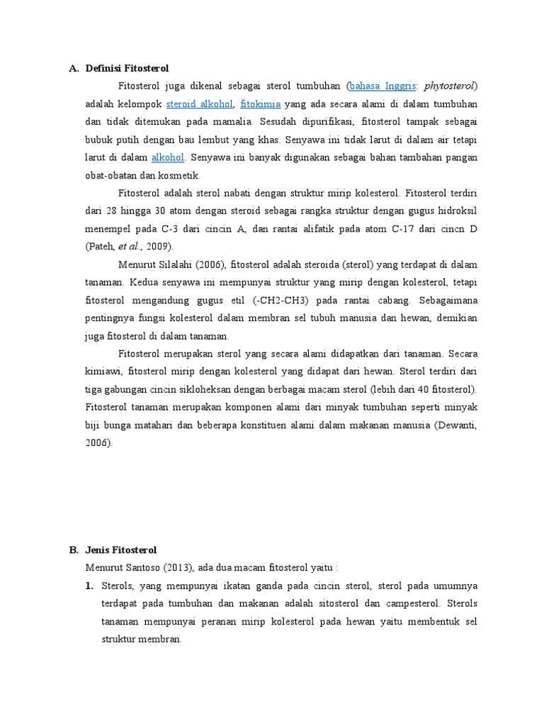Fitosterol Fitostenol | PDF