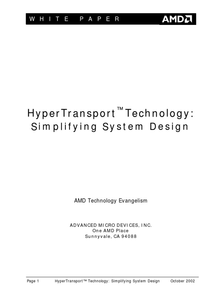 Hypertransport Technology:: Simplifying System Design | PDF | Network ...