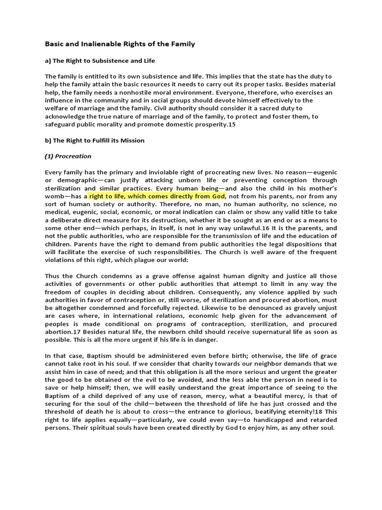 Rights and Responsibilities of Families | PDF | Family | Parent