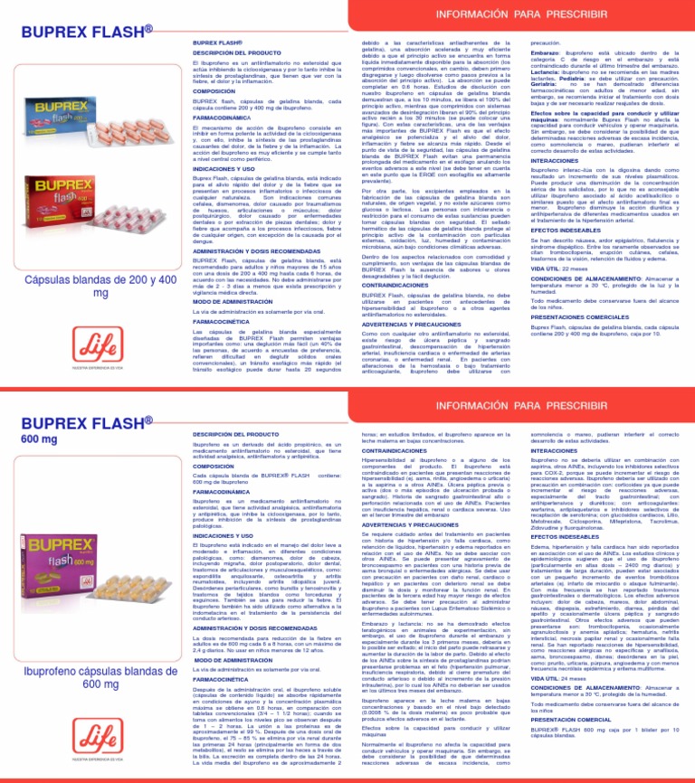 Buprex Flash | PDF | Droga anti-inflamatoria libre de esteroides ...