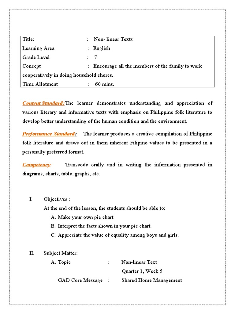 Lesson Plan With GAD Integration Sample | PDF | Lesson Plan | Rubric ...